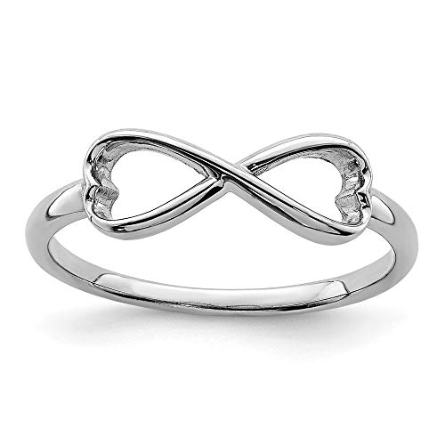 IceCarats 925 Sterling Silver Infinity Twisted Love Knot Symbol Heart Woven Crisscross Band Statement Ring Size 8