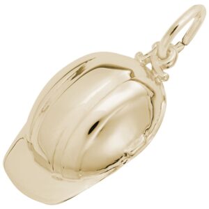 gold plated construction hat charm