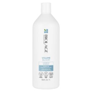 biolage volume bloom conditioner | volumizing conditioner | weightless moisture for long-lasting voluminous hair | for fine hair | paraben & silicone-free | vegan | cruelty free | 33.8 fl. oz