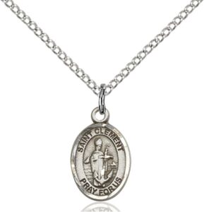 bliss sterling silver saint clement petite charm medal, 1/2 inch