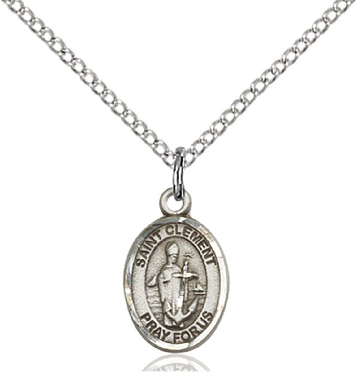 bliss Sterling Silver Saint Clement Petite Charm Medal, 1/2 Inch