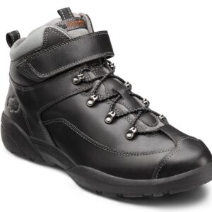 Dr. Comfort Men's Ranger Black Diabetic Hiking Boots