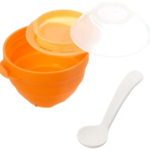 Richell Silicone Baby Food Steamer Orange