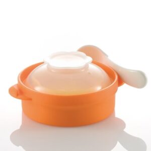 Richell Silicone Baby Food Steamer Orange