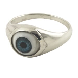 apop nyc "i c u sterling silver blue evil eye ring size 8 [jewelry]