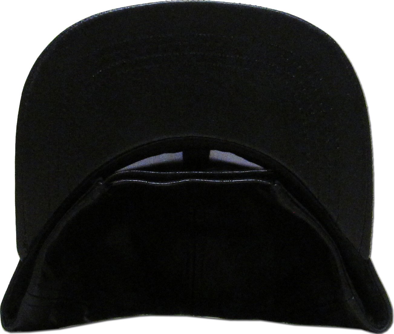 KBETHOS Leather-BBCAP BLK Genuine Leather Flat Bill Baseball Hat Cap - Made in USA