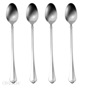 oneida juilliard fine flatware tall drink spoons, 0.30 lb, metallic