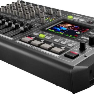 Roland VR-3EX All-in-one AV Mixer with Built-in USB Port for Web Streaming and Recording, 2.5" Multiview Touchscreen Monitor, Standard Definition 16:9 Mixing Engine, Scalers on Channel 4 and Output