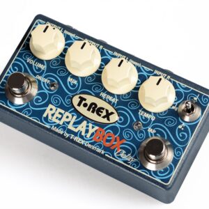 T-Rex Engineering REPLAY-BOX Delay Guitar Effects Pedal Featuring True Stereo Operation, Active Tap Tempo, Volume, Mix, Repeat, and Subdivision Controls for Ultimate Precision (10090)