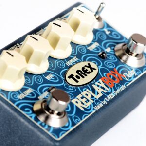 T-Rex Engineering REPLAY-BOX Delay Guitar Effects Pedal Featuring True Stereo Operation, Active Tap Tempo, Volume, Mix, Repeat, and Subdivision Controls for Ultimate Precision (10090)