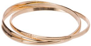 guess "basic" gold 3 piece interlocking bangle bracelet