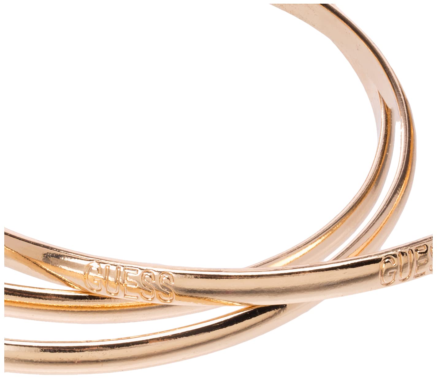 GUESS "Basic" Gold 3 Piece Interlocking Bangle Bracelet