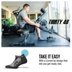 Thirty48 Running Socks for Men and Women Features Coolmax Fabric That Keeps Feet Cool & Dry - 1 Pair or 3 Pairs