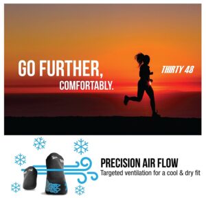 Thirty48 Running Socks for Men and Women Features Coolmax Fabric That Keeps Feet Cool & Dry - 1 Pair or 3 Pairs