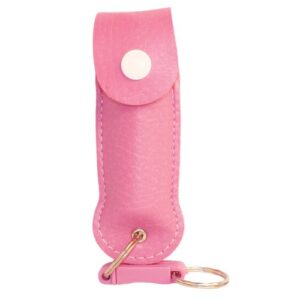 wildfire 1/2 oz leatherette holster and quick release key chain pink