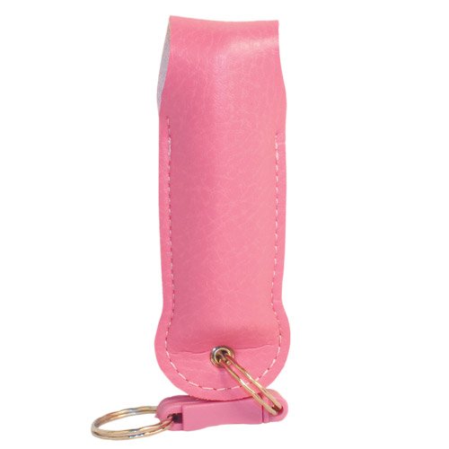 Wildfire 1/2 oz leatherette holster and Quick Release Key Chain pink