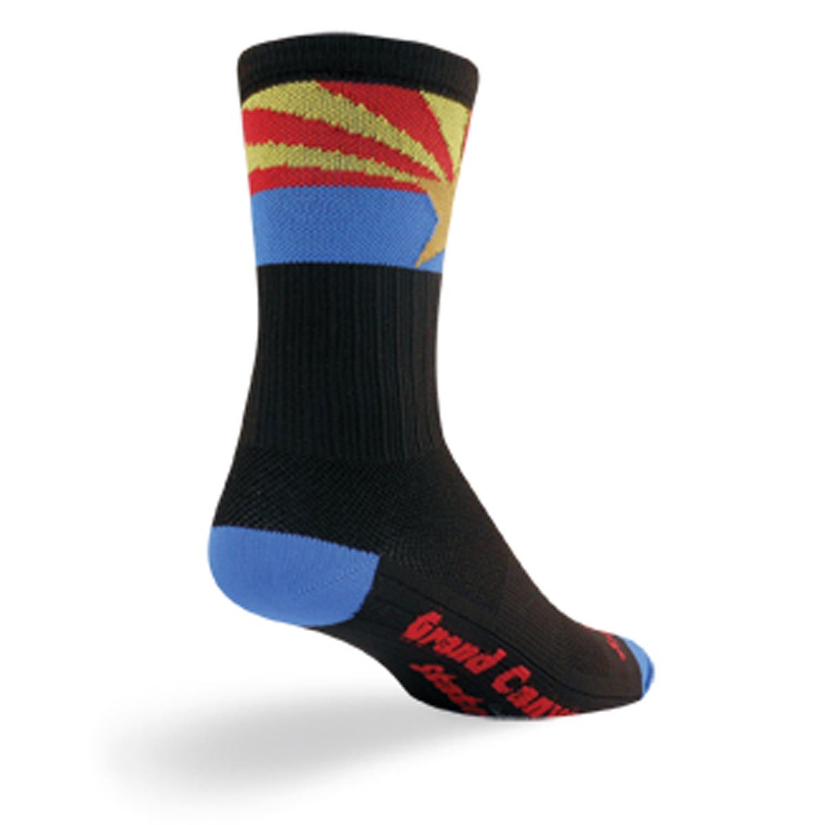 SockGuy SGX 6in AZ Flag Performance Cycling/Running Socks (AZ Flag - L/XL)