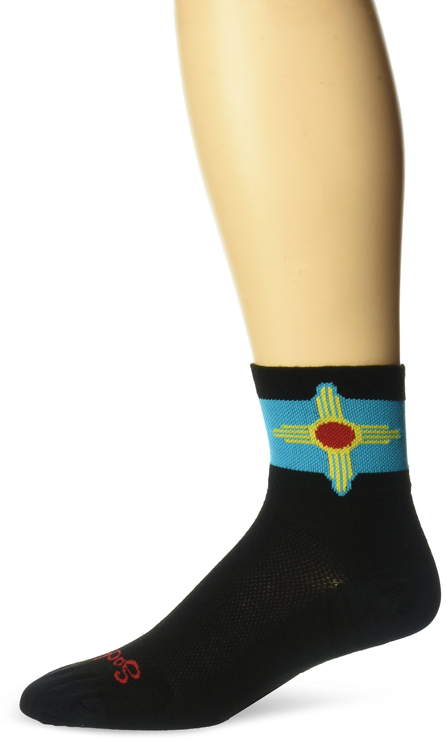 SockGuy Unisex-Adult's New Mexico Flag, Black, L/XL