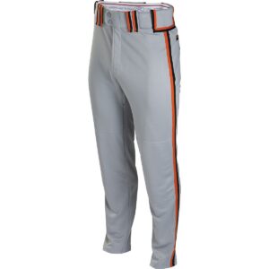 rawlings boy's sporting goods boys youth semi-relaxed pant with braid, grey/black/burnt orange, x large