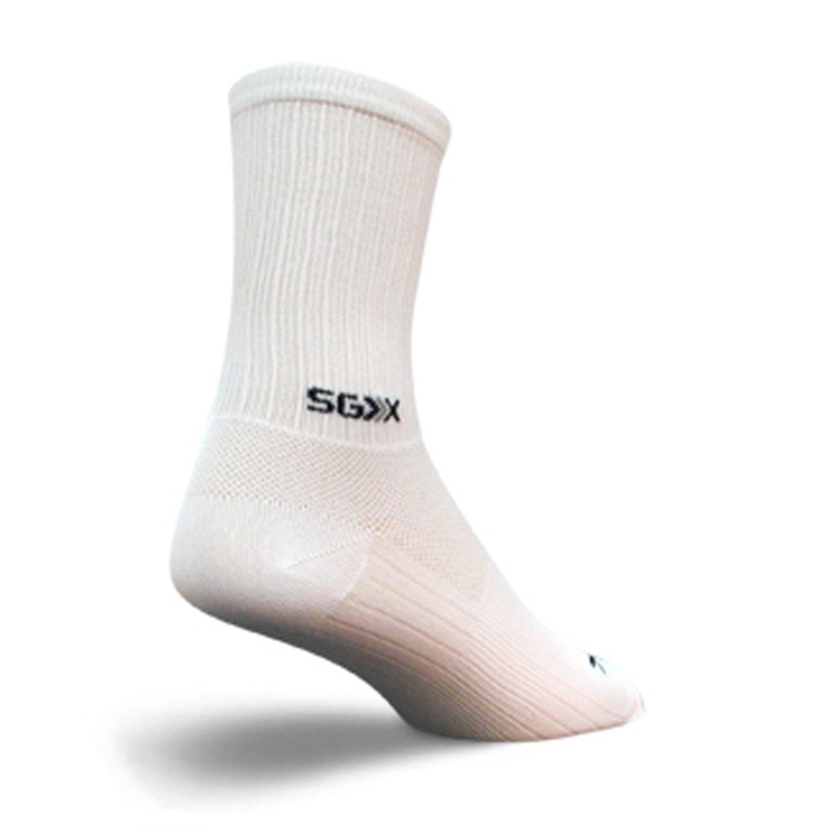 SockGuy, SGX Performance Socks, 6-Inch Cuff Height - Large/X-Large, White