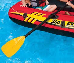 Intex 48" Paddles Plastic Ribbed French Oars Set for Inflatable Boat (2 Pairs)