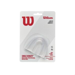 wilson single density mouthguard without strap, clear, adult