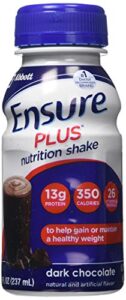 ensure plus nutriton shake dark chocolate - 6 pk