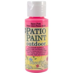 decoart dcp85-3 patio paint, 2-ounce, neon pink