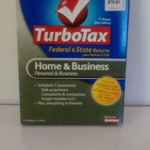 TurboTax Home and Business Federal & State Returns + E-File 2012 Win/Mac