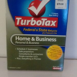 TurboTax Home and Business Federal & State Returns + E-File 2012 Win/Mac