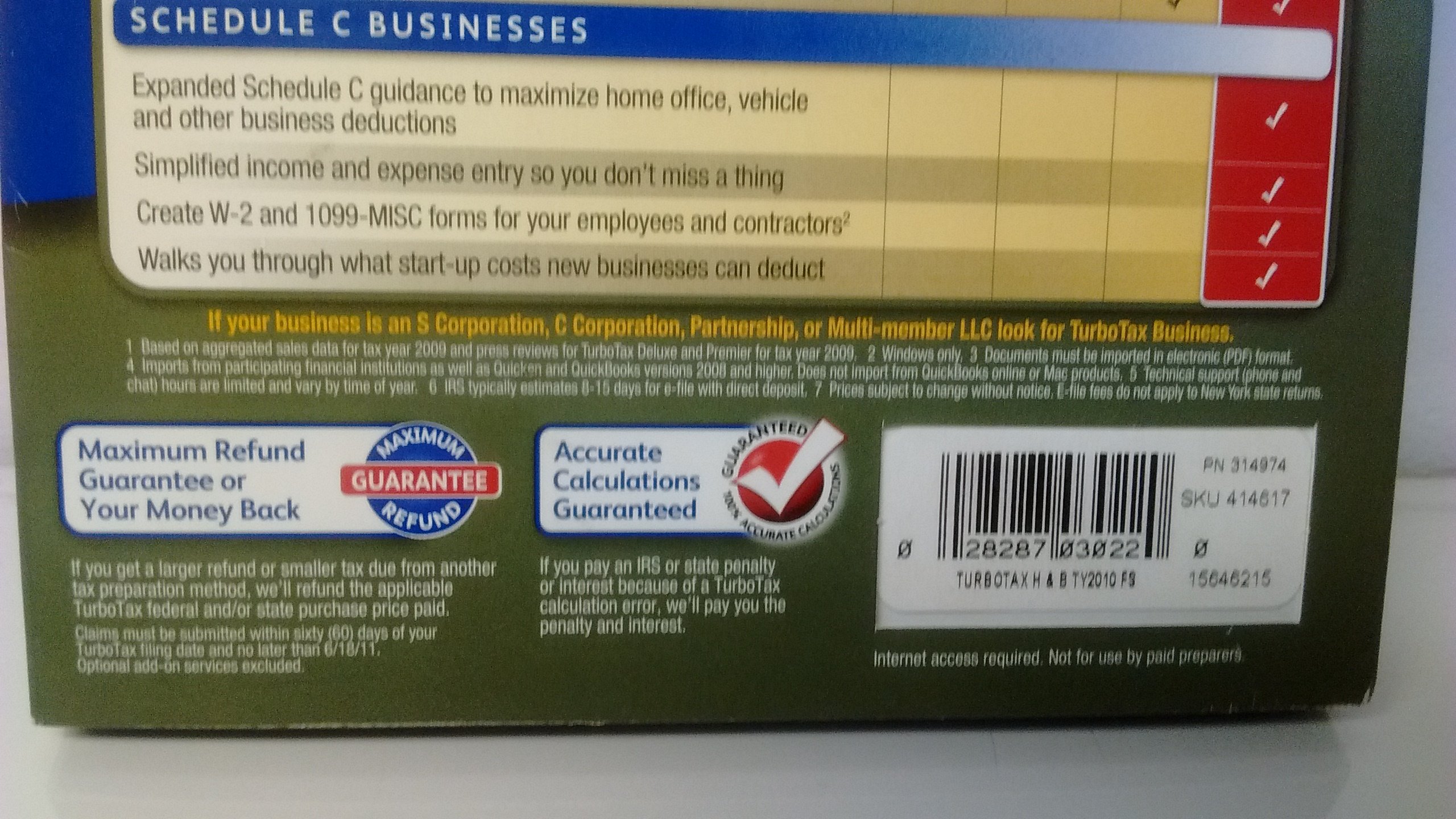 TurboTax Home and Business Federal & State Returns + E-File 2012 Win/Mac