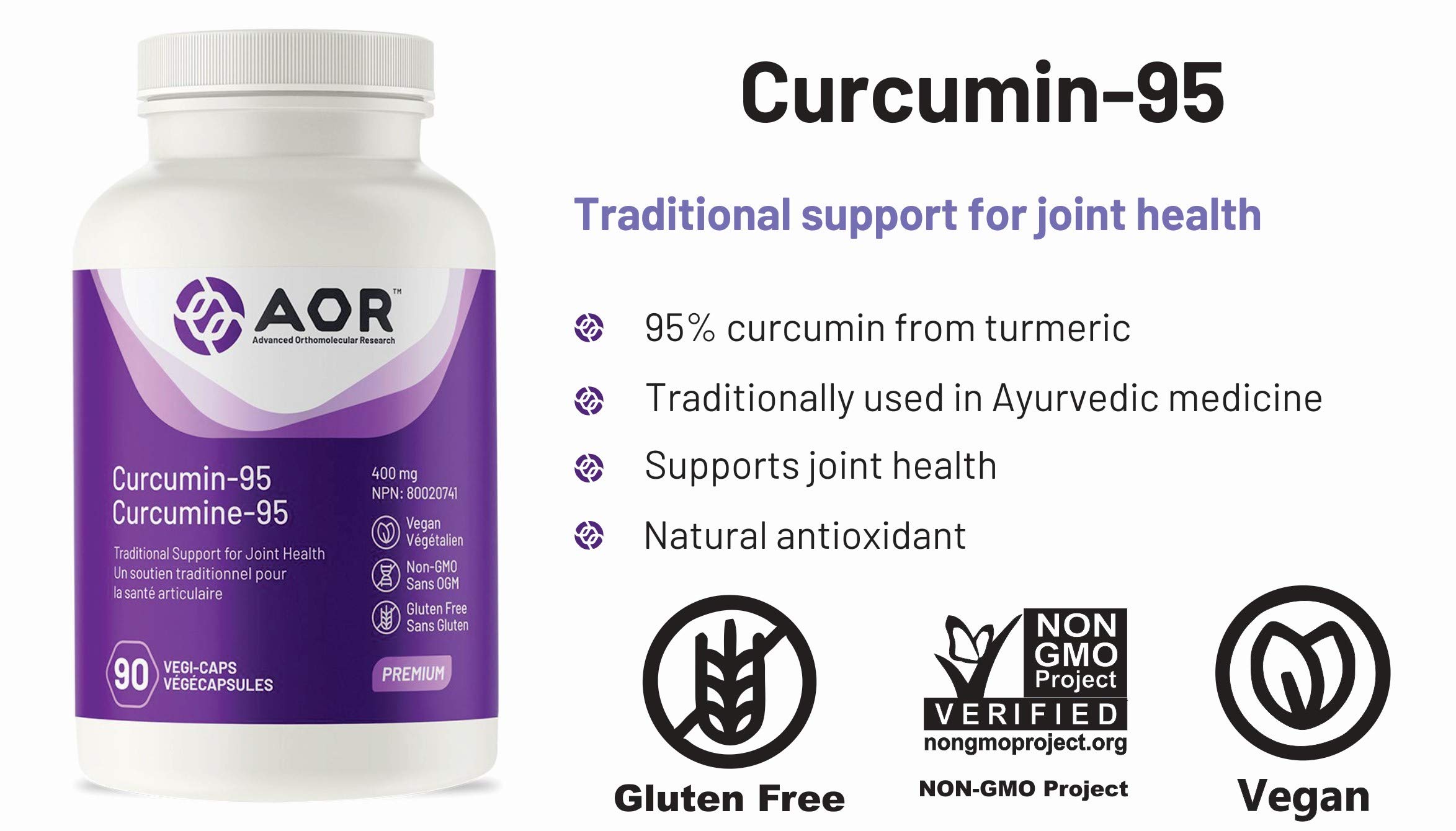 AOR Curcumin 95, 90 CT