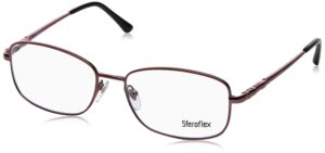 sferoflex women's sf2573 square prescription eyewear frames, shiny cyclamin/demo lens, 53 mm