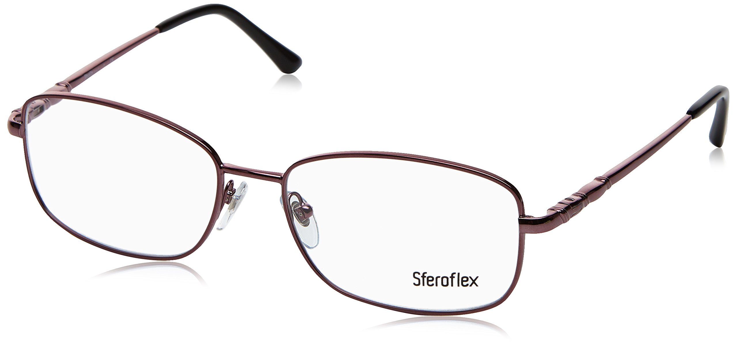 Sferoflex Women's SF2573 Square Prescription Eyewear Frames, Shiny Cyclamin/Demo Lens, 53 mm