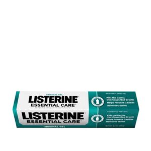 Listerine Essential Care Fluoride Toothpaste Gel-Mint, 4.2 Ounce (Pack of 2)