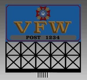 88-1251 large vfw lighted neon sign by miller signs