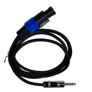 HQRP 6ft Speakon to 1/4-inch (6.35mm) TS Cable compatible with Hartke AK115 / AK410 Bass Guitar Amplifier ; Hartke HyDrive HX112 / HX115 / HX410 / HX810 Bass Amplifier Cabinet