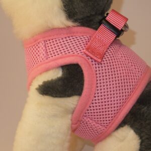 Snazzi Pet Soft Mesh Comfy Step in Dog Vest Harness Tiny XS Small Med Dogs 2-16 lbs Teacup Mini Toy Puppy (Baby Pink, SM 12.5"-13.5" 5-6.5 lbs)