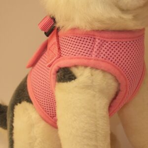 Snazzi Pet Soft Mesh Comfy Step in Dog Vest Harness Tiny XS Small Med Dogs 2-16 lbs Teacup Mini Toy Puppy (Baby Pink, SM 12.5"-13.5" 5-6.5 lbs)