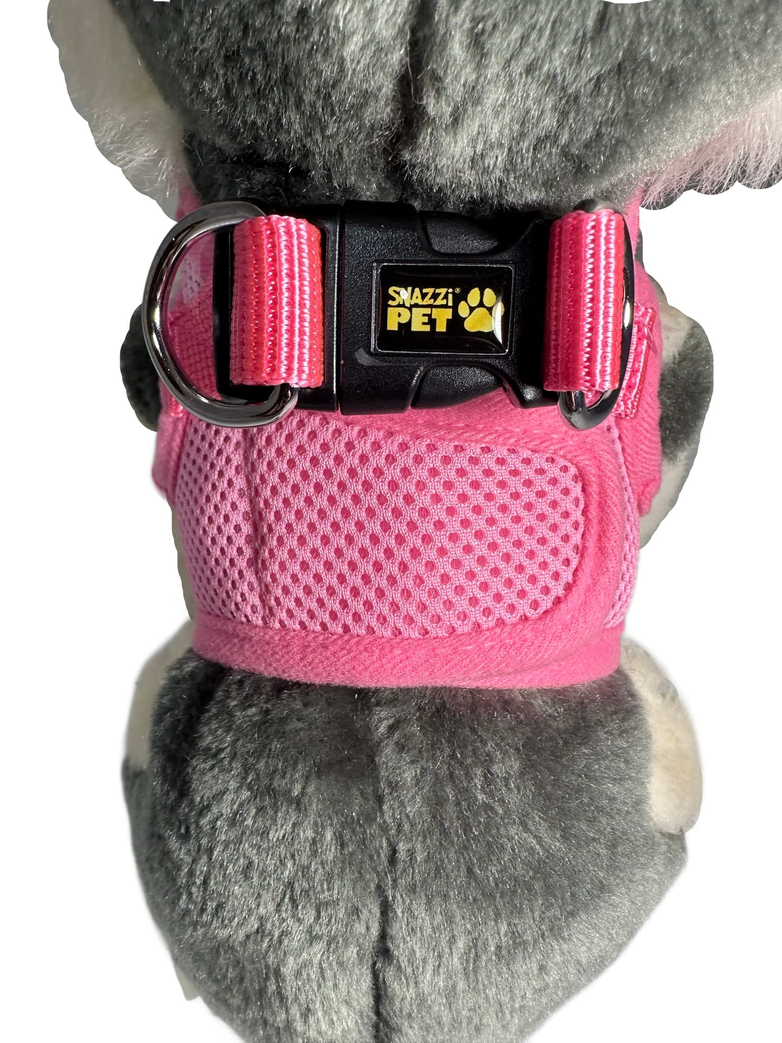 Snazzi Pet Soft Mesh Comfy Step in Dog Vest Harness Tiny XS Small Med Dogs 2-16 lbs Teacup Mini Toy Puppy (Baby Pink, SM 12.5"-13.5" 5-6.5 lbs)