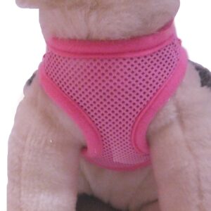 Snazzi Pet Soft Mesh Comfy Step in Dog Vest Harness Tiny XS Small Med Dogs 2-16 lbs Teacup Mini Toy Puppy (Baby Pink, SM 12.5"-13.5" 5-6.5 lbs)