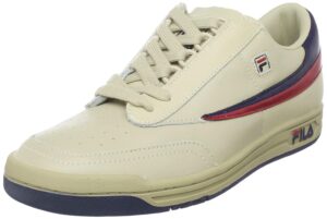 fila men's original tennis sneakes beige leather sneakers 8.5