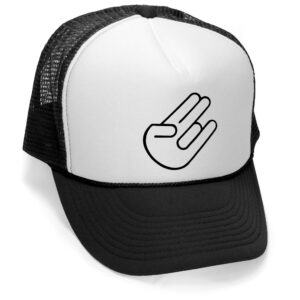 the shocker - funny vulgar joke party frat mesh trucker cap hat, black