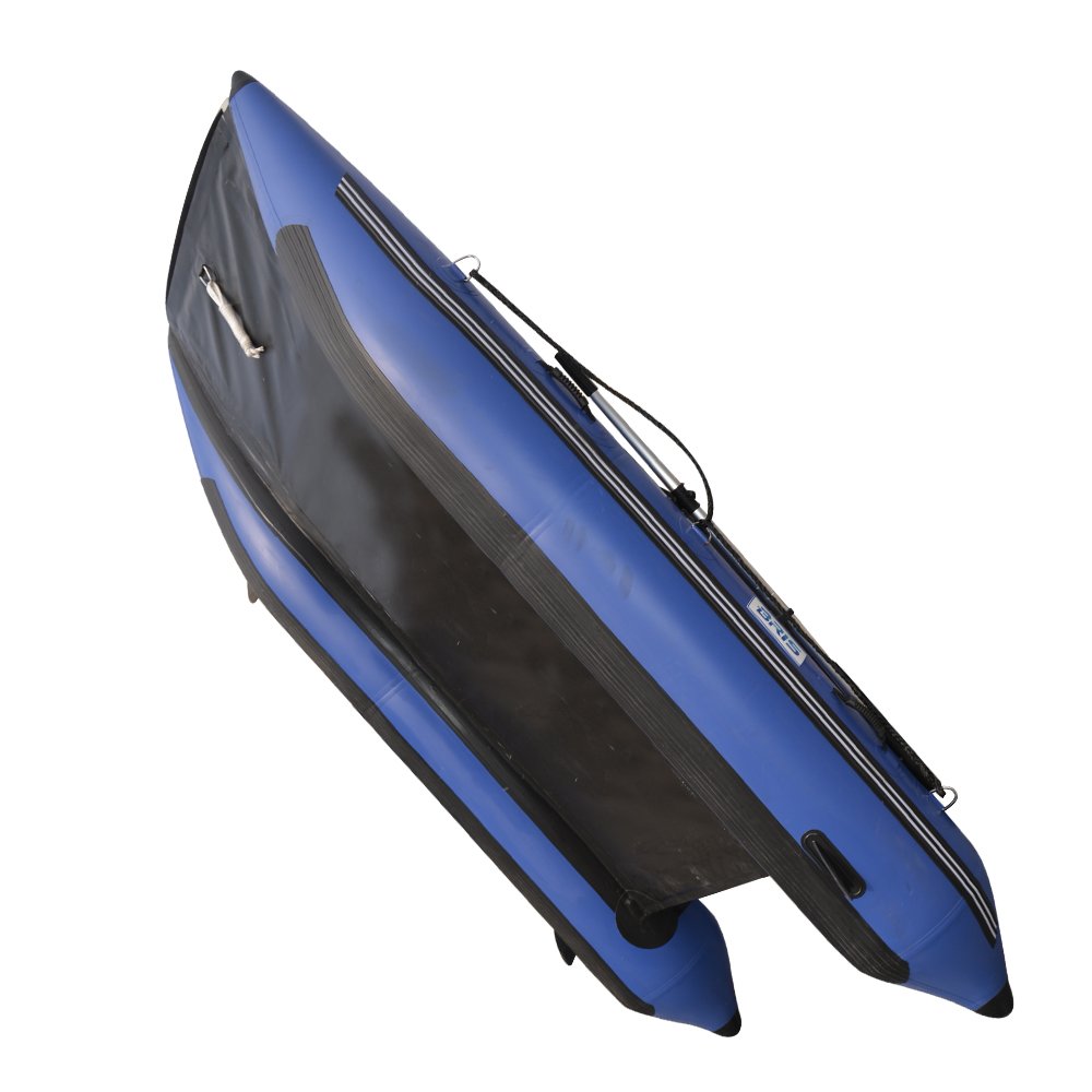 BRIS 11 ft Inflatable Catamaran Inflatable Boat Inflatable Dinghy Mini Cat Boat Blue