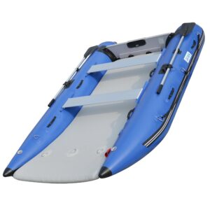 BRIS 11 ft Inflatable Catamaran Inflatable Boat Inflatable Dinghy Mini Cat Boat Blue