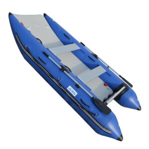 BRIS 11 ft Inflatable Catamaran Inflatable Boat Inflatable Dinghy Mini Cat Boat Blue