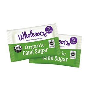 wholesome sweeteners fair trade organic sugar, 500 count, 1 case