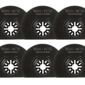 3 1/2" Segmented HSS Oscillating Tool Saw Blade 10 Pack - Universal Arbor for Fein Multimaster, Dremel, Bosch, Craftsman, Rockwell, Makita, Milwaukee and more.