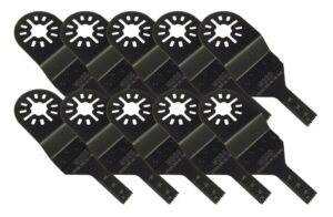 3/8" x hcs oscillating tool blade 10 pack - universal arbor for fein multimaster, dremel, bosch, craftsman, rockwell, makita, milwaukee and more.