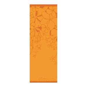 Wai Lana Yoga Mat Plumeria, Color: Orange, Size: 1/8"H x 24"W x 68"L, lightweight, washable, and latex-free